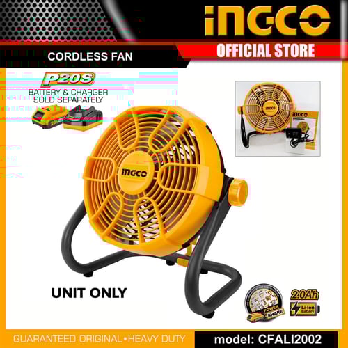 Ingco 20V Lithium-Ion Cordless / Electric Fan UNIT ONLY P20S CFALI2002 ...