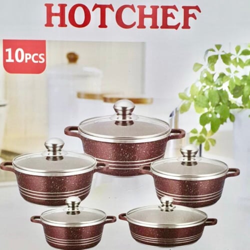 HOTCHEF Cookware Set 10pcs (H) HC-S10 - buy HOTCHEF Cookware Set 10pcs ...
