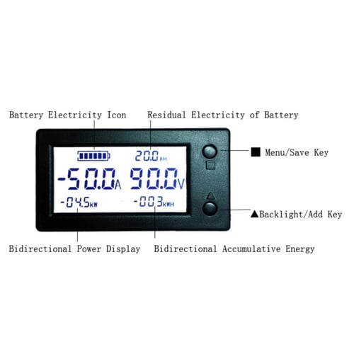 DC 0-300V 200A Battery Monitor Coulombmeter STN LCD Display, 59% OFF
