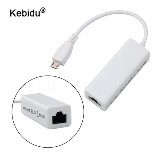 Micro USB 2.0 Male Ethernet RJ45 Network Lan Adapter Card For Android ...