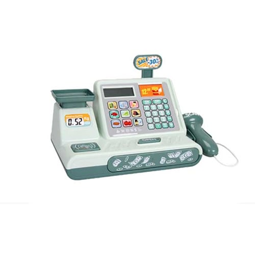 Kids Children's Toy Supermarket Cash Register Set With Scanner Cashier ...