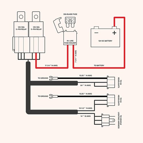 Twin Headlight Relay Wiring Diagram - Wiring Diagram