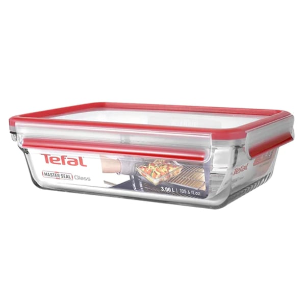 Tefal, Masterseal 3L Rectangular Glass Food Container - buy Tefal ...